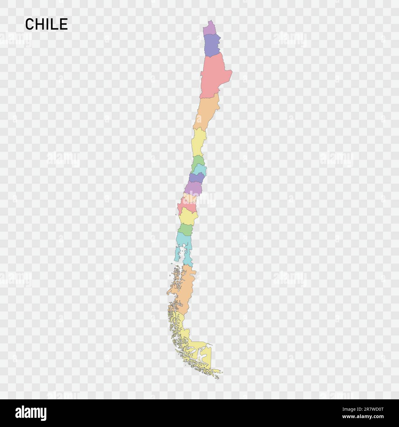 Chile mapa regiones Stock-Vektorgrafiken kaufen - Alamy