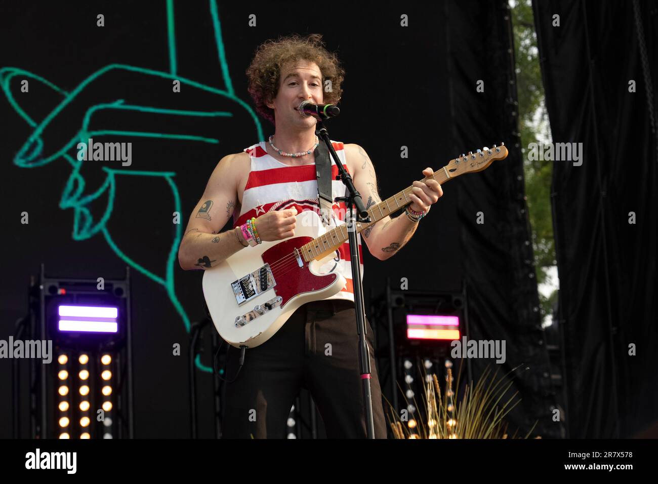 Jeffery Jordan of The Band Camino performs during the 2023 Bonnaroo ...