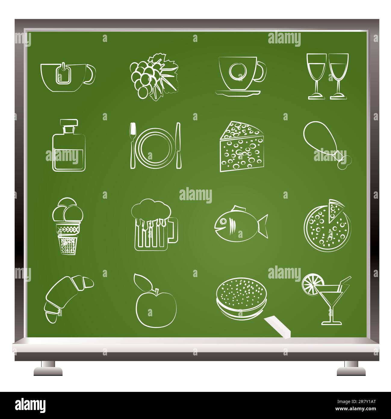 Essen, Trinken und trinken Symbole - Vektor Icon Set Stock-Vektorgrafik ...