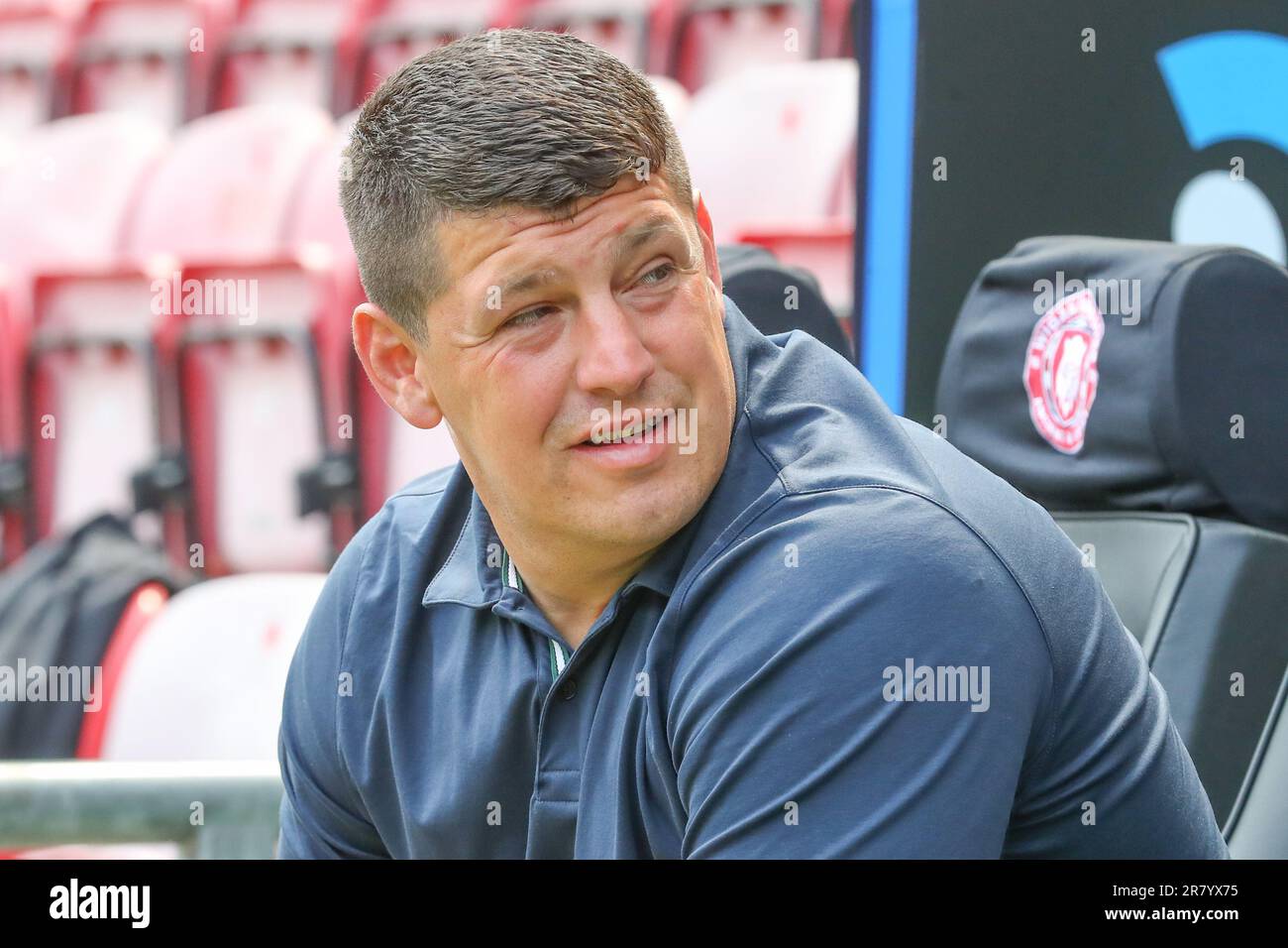 Matt Peet Head Coach of Wigan Warriors Ahead of the Betfred Challenge ...