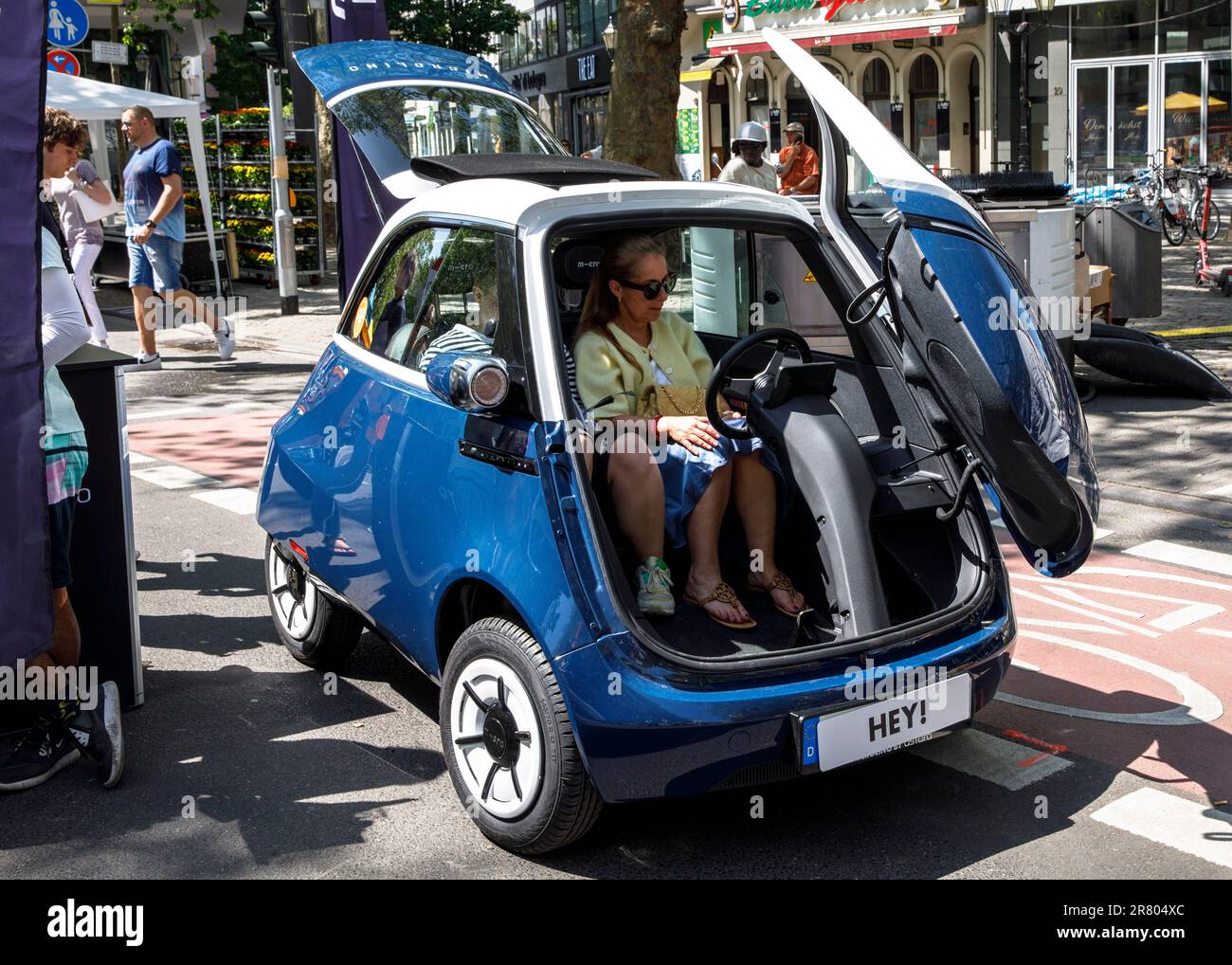 Der Microlino von der Swiss Micro Mobility Systems AG auf der ...