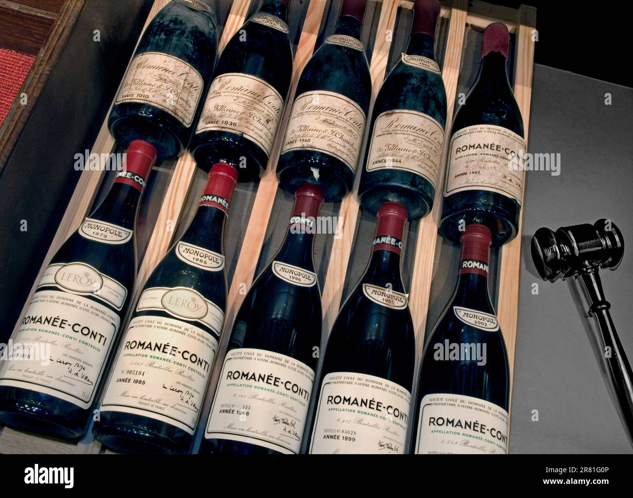 Domaine romanee conti burgunder flaschenetikett -Fotos und ...