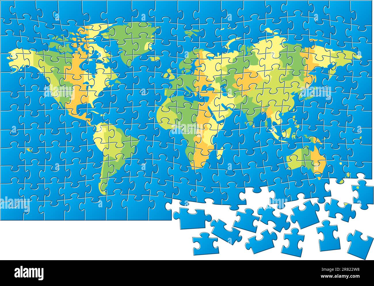 Weltkarte puzzle -Fotos und -Bildmaterial in hoher Auflösung – Alamy