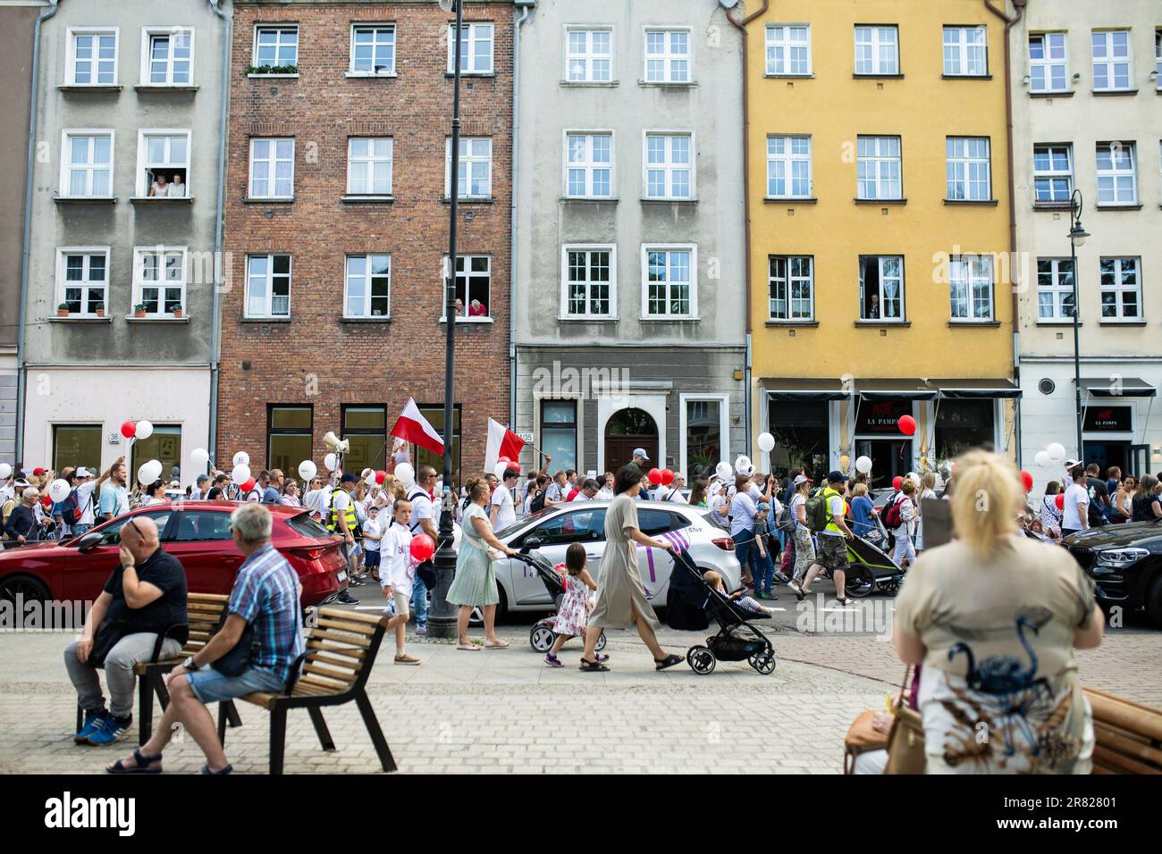 Danzig, Polen. 18. Juni 2023. Menschen versammelten sich während des Pro-Life- und Familien ...