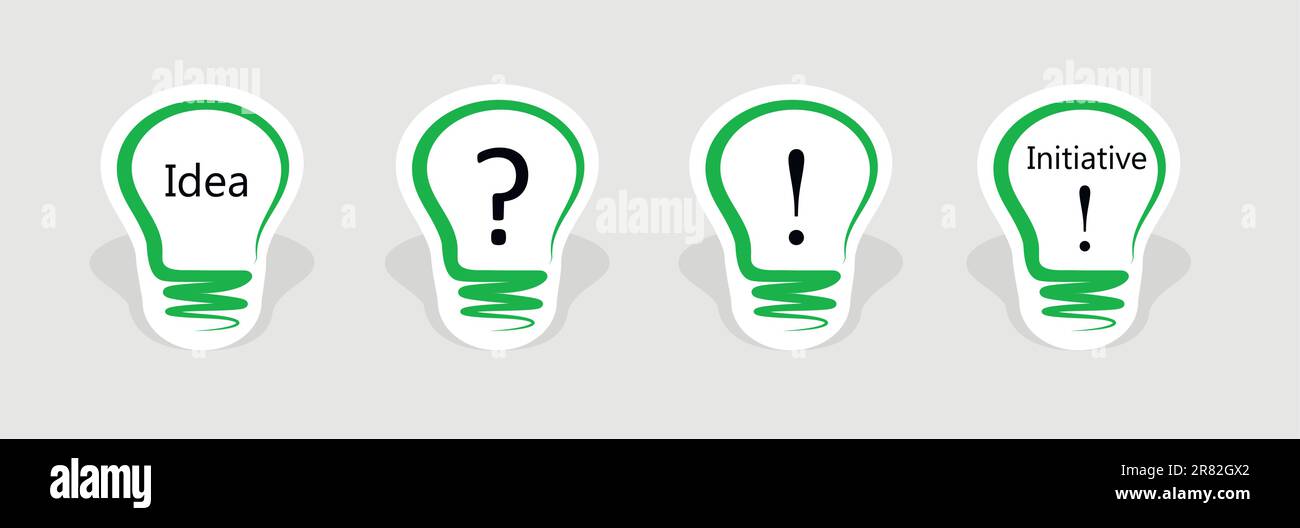 Konzept, das die neue Idee oder Initiative symbolisiert Stock-Vektorgrafik - Alamy