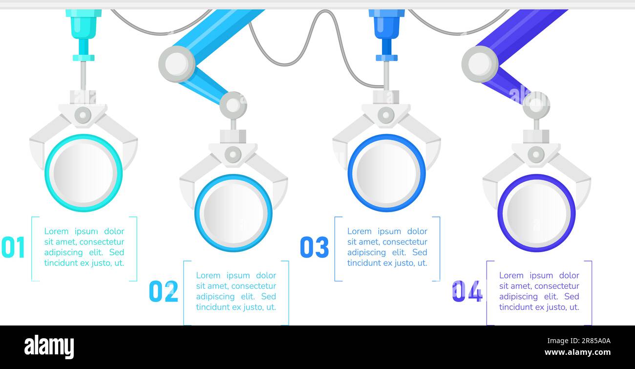 Infografik-Diagramm-Design-Vorlage für die Maschinenbau-Technologie ...