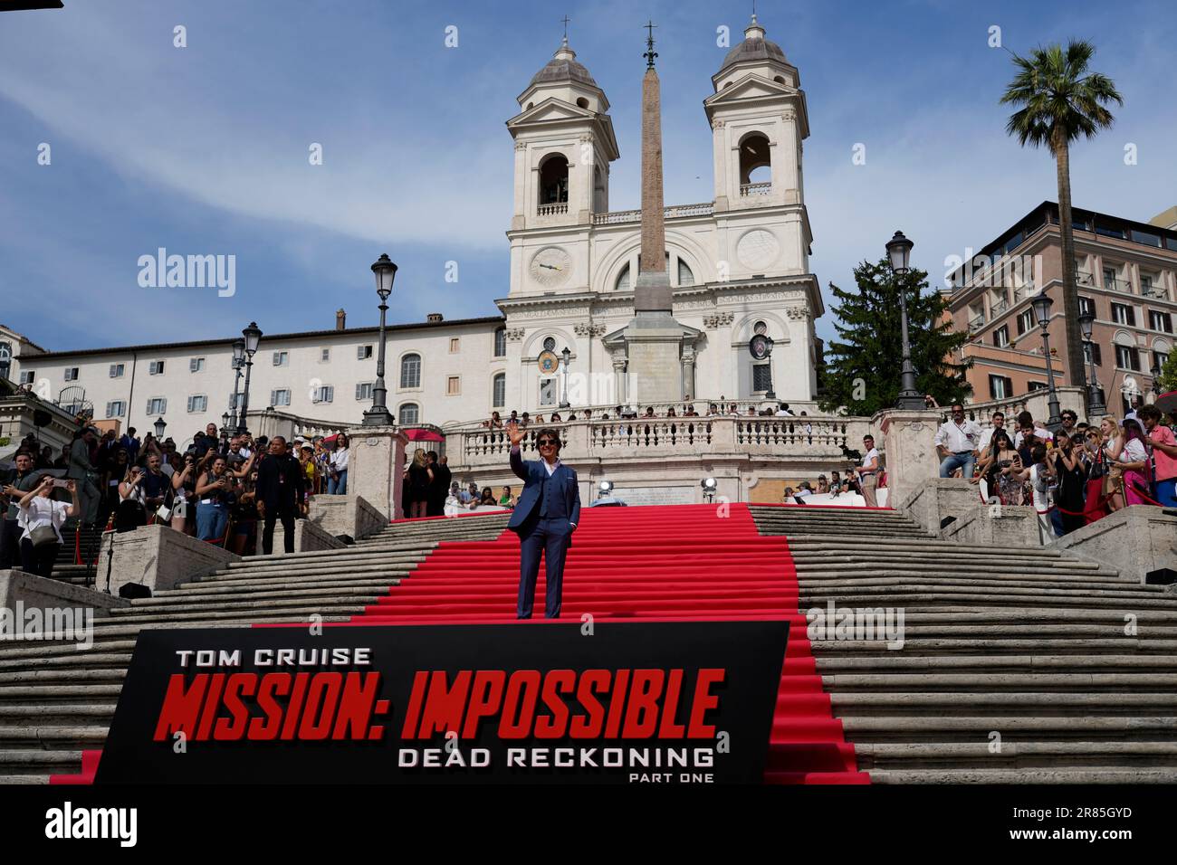 Actor Tom Cruise poses for photographers on the red carpet of the world ...