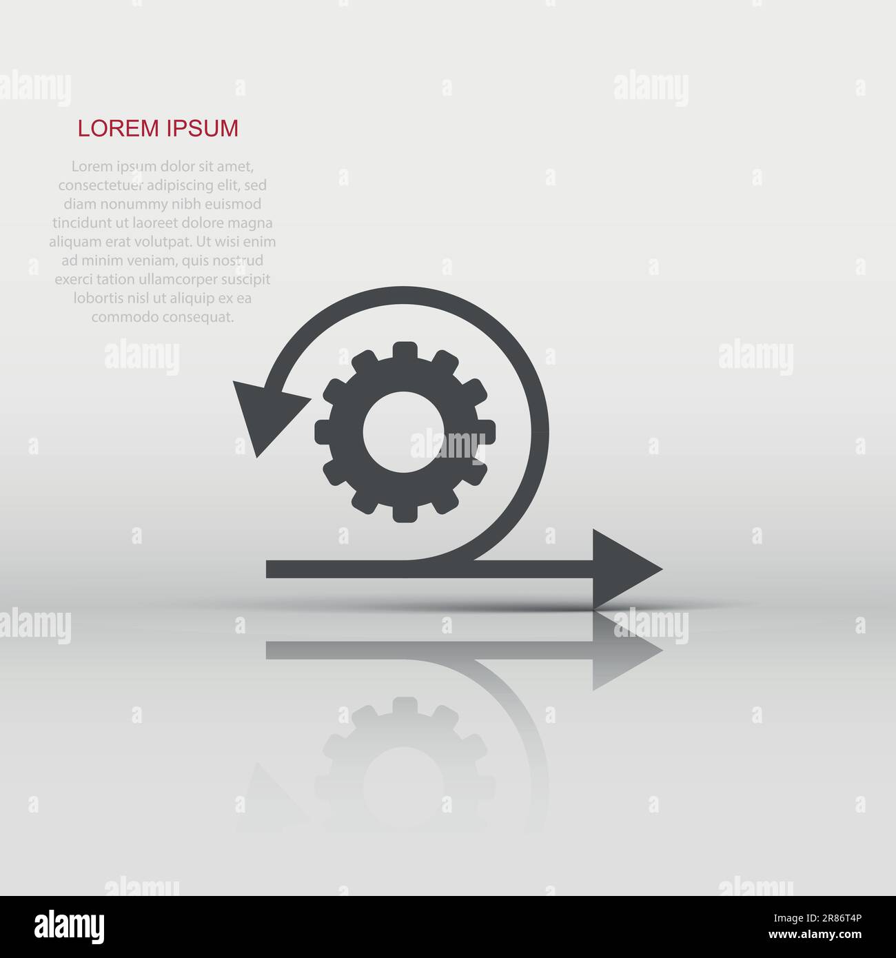 Agiles Symbol in flacher Form. Flexible Vektorgrafiken auf weißem ...