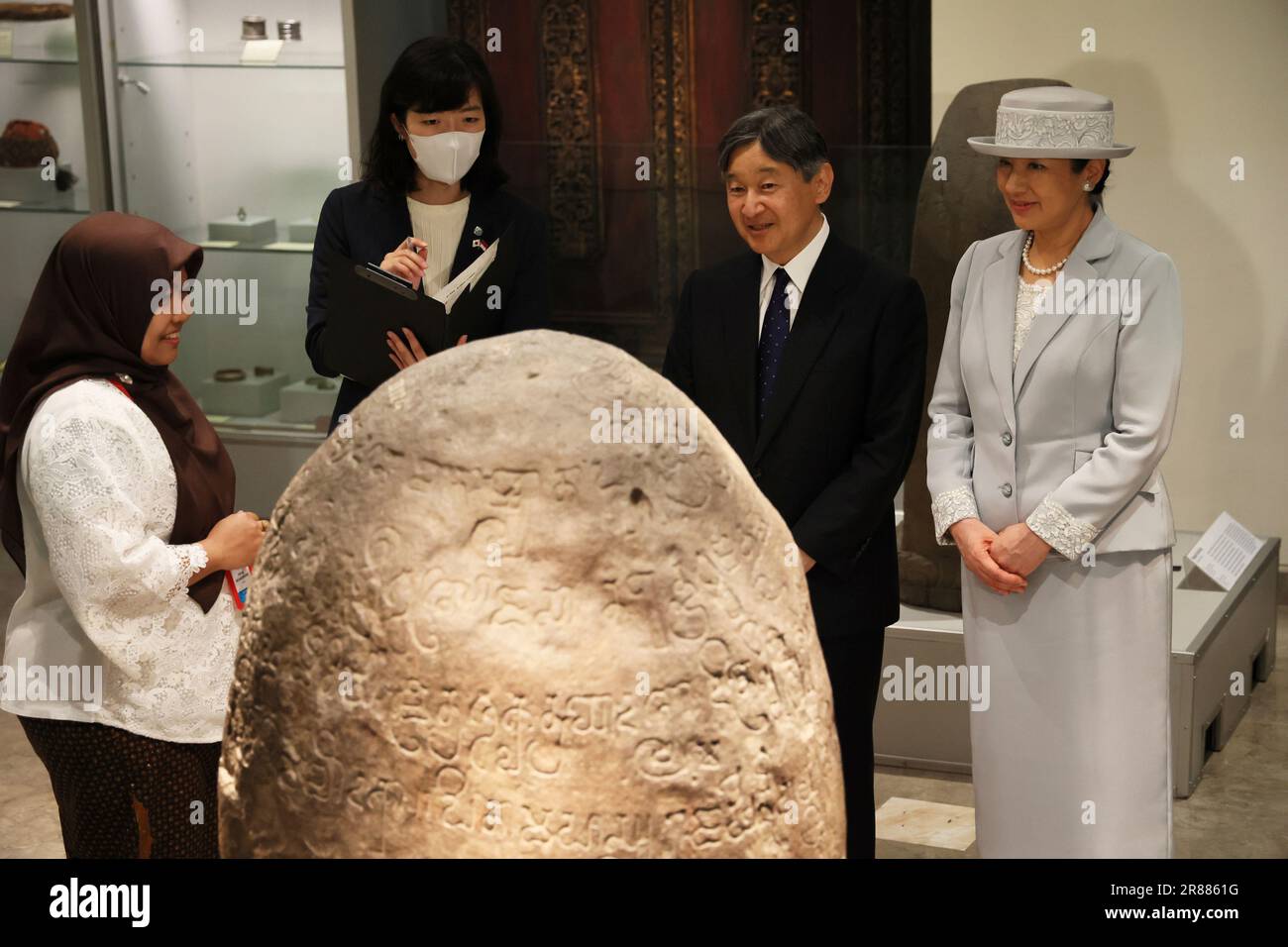 Japanese Emperor Naruhito and Empress Masako visit National Museum of ...