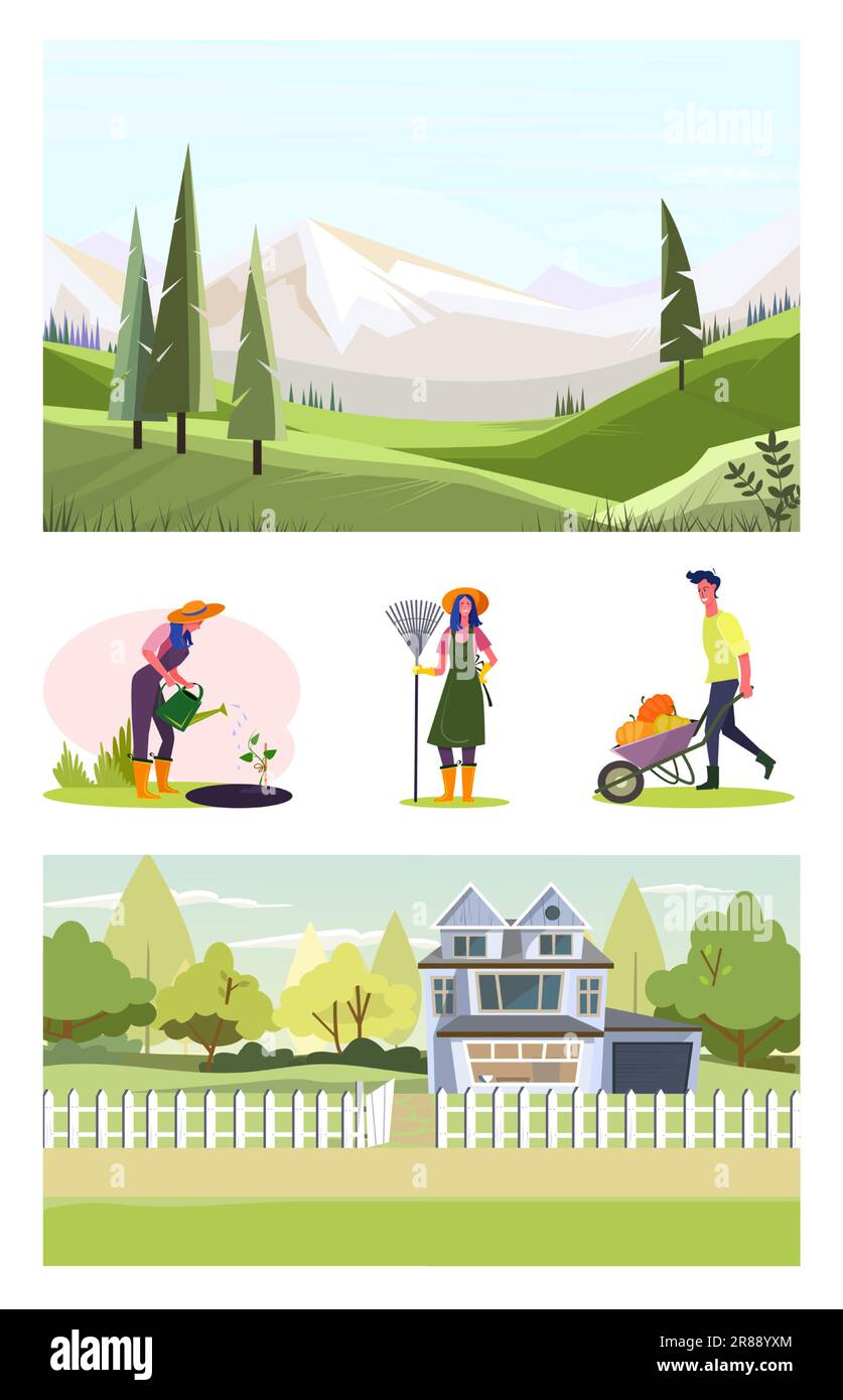 Bauern zaun Stock-Vektorgrafiken kaufen - Alamy