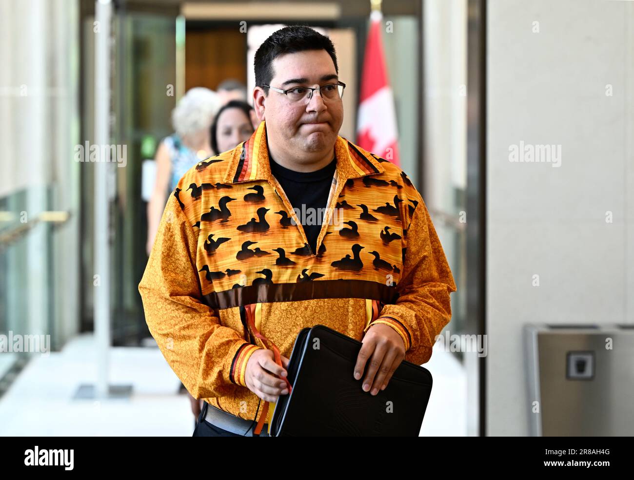 Ottawa, Kanadier 20. Juni 2023. Chief Dylan Whiteduck von Kitigan Zibi ...