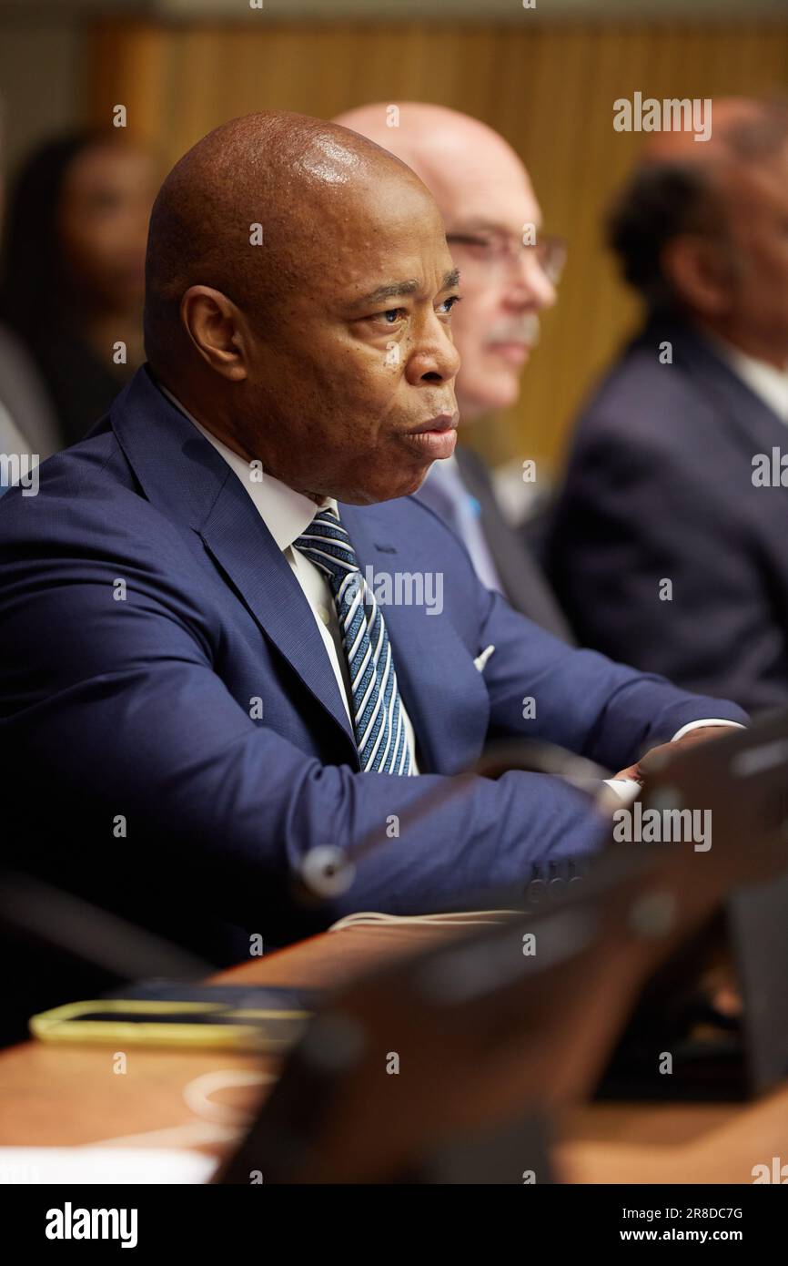 New York, New York, USA. 20. Juni 2023. Eric L. Adams Bürgermeister von ...