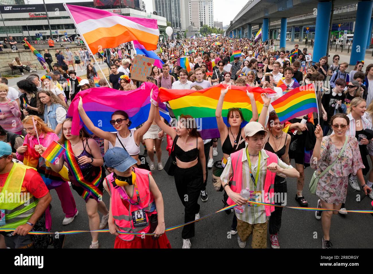 People take part in Poland's yearly Pride parade, known as the Equality ...