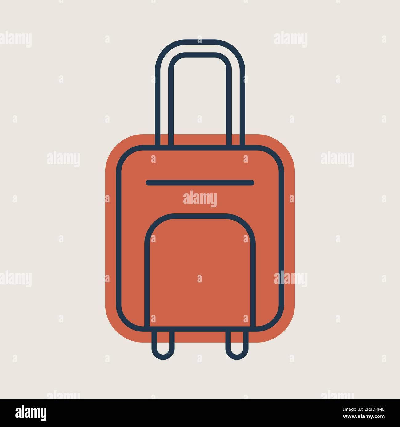 Gepäck, Gepäck flach Vektor isoliert Symbol. Graph-Symbol für Reise ...