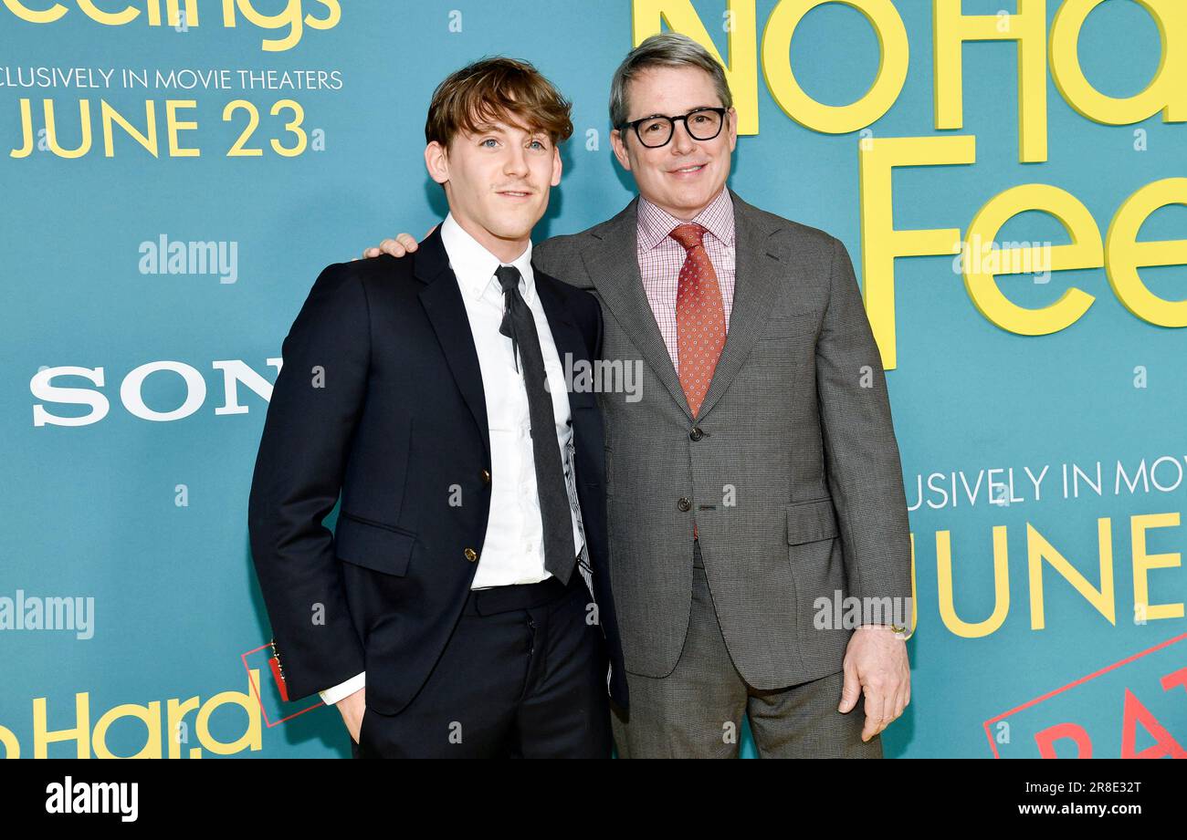 Matthew Broderick, right, and son James Wilkie Broderick attend the ...