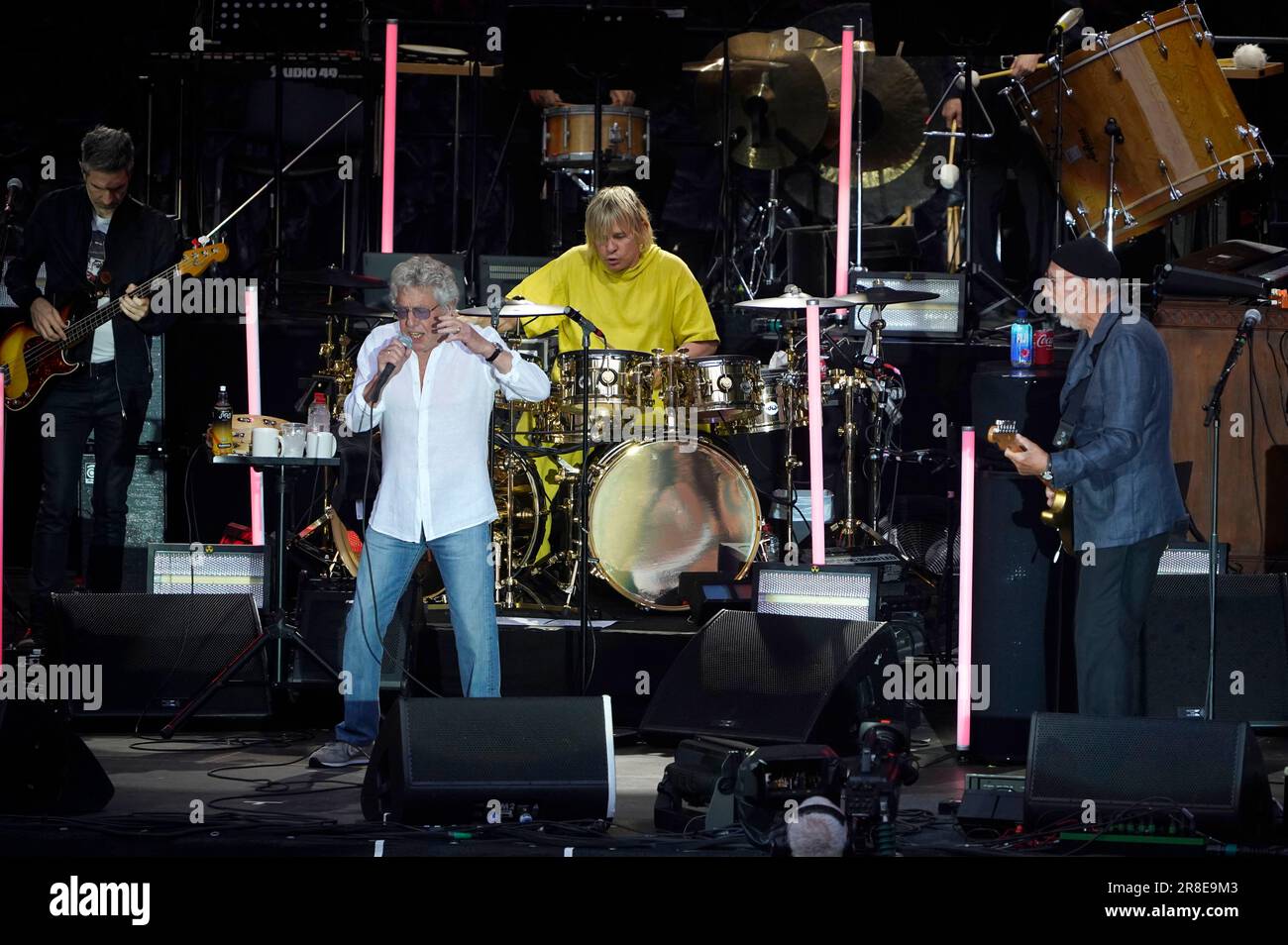 Jon Button, Roger Daltrey, Zak Starkey und Pete Townshend von the Who ...