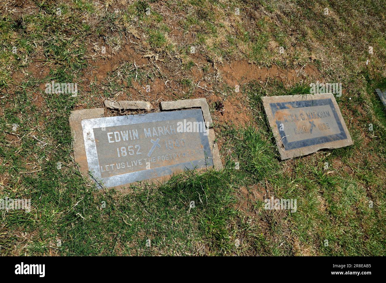 Los Angeles, Kalifornien, USA 20. Juni 2023 Dichter Edwin Markham Grave ...