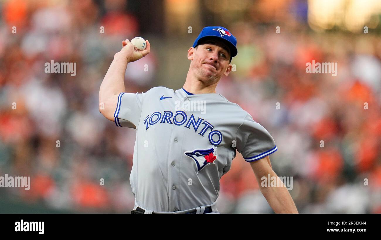 Toronto Blue Jays starting pitcher Chris Bassitt throws a pitch during ...