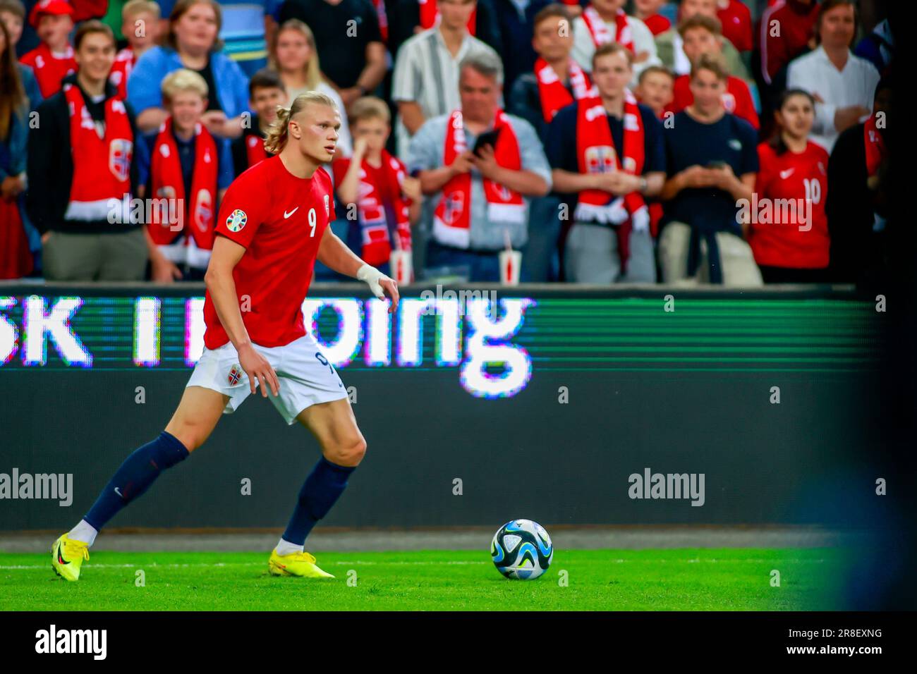 Oslo, Norwegen, 20. Juni 2023. Norwegens Erling Braut Haaland auf dem ...