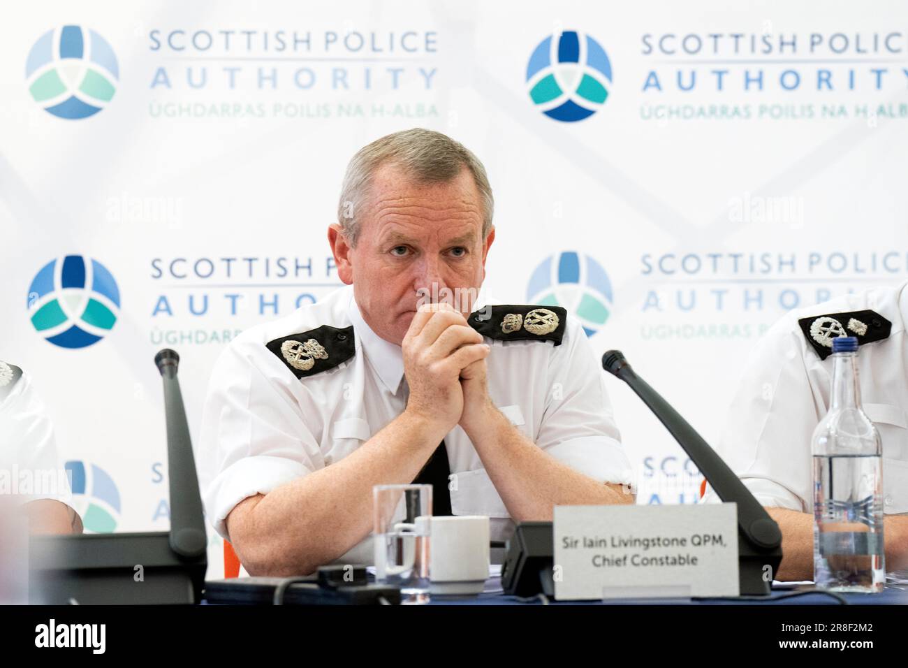 Chief Constable Sir Iain Livingstone QPM während der Vorstandssitzung ...