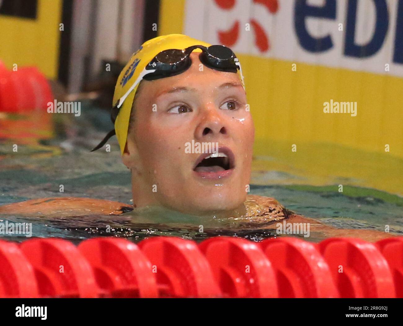 Pauline Mahieu 1. Platz, Finale 100 M Backstroke während der French ...