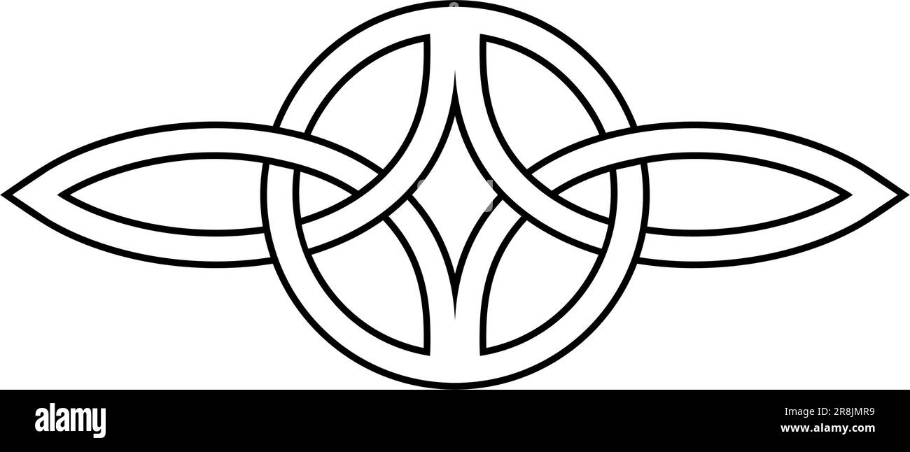 Serch Bythol in schwarzer Kontur. Keltisches Symbol. Symbolisiert die nie endende Liebe zwischen ...