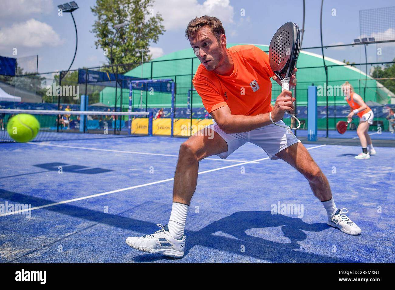 KRAKAU, POLEN - JUNI 22 22: Janine Hemmes aus den Niederlanden und Sten ...