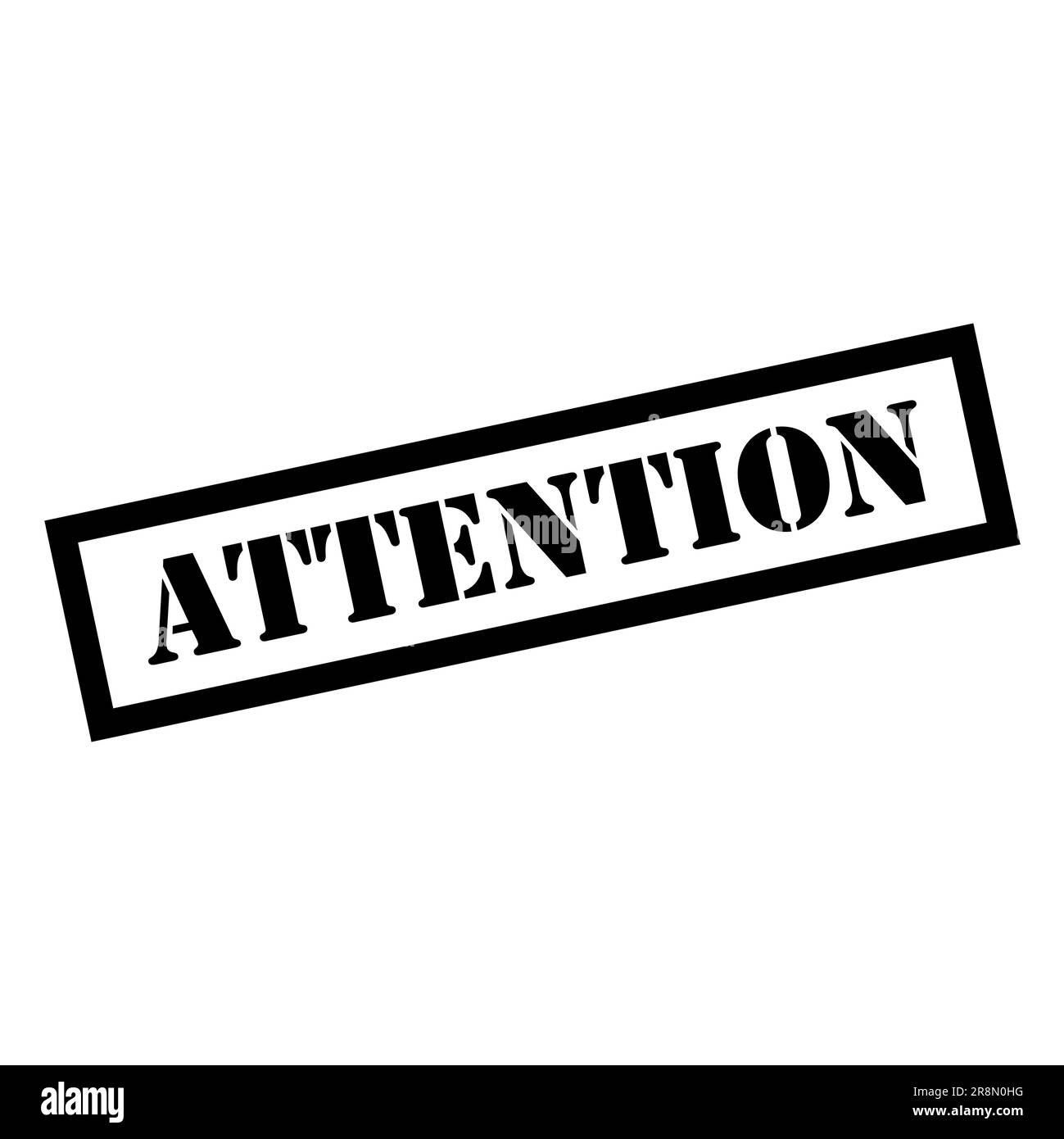 Achtung Stempel Symbol, Etikett Aufkleber Schild Taste, Text Banner ...