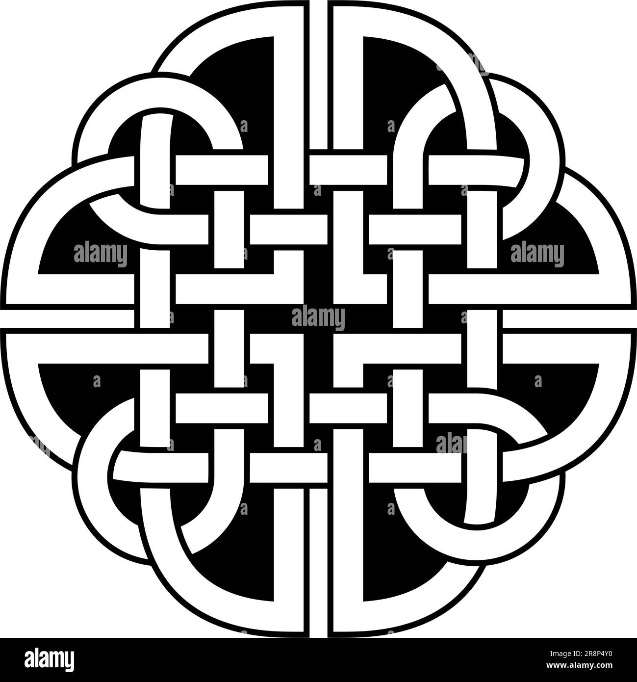 Daraknoten in schwarzer Umrandung. Keltisches Symbol. Der Daraknoten symbolisiert das ...