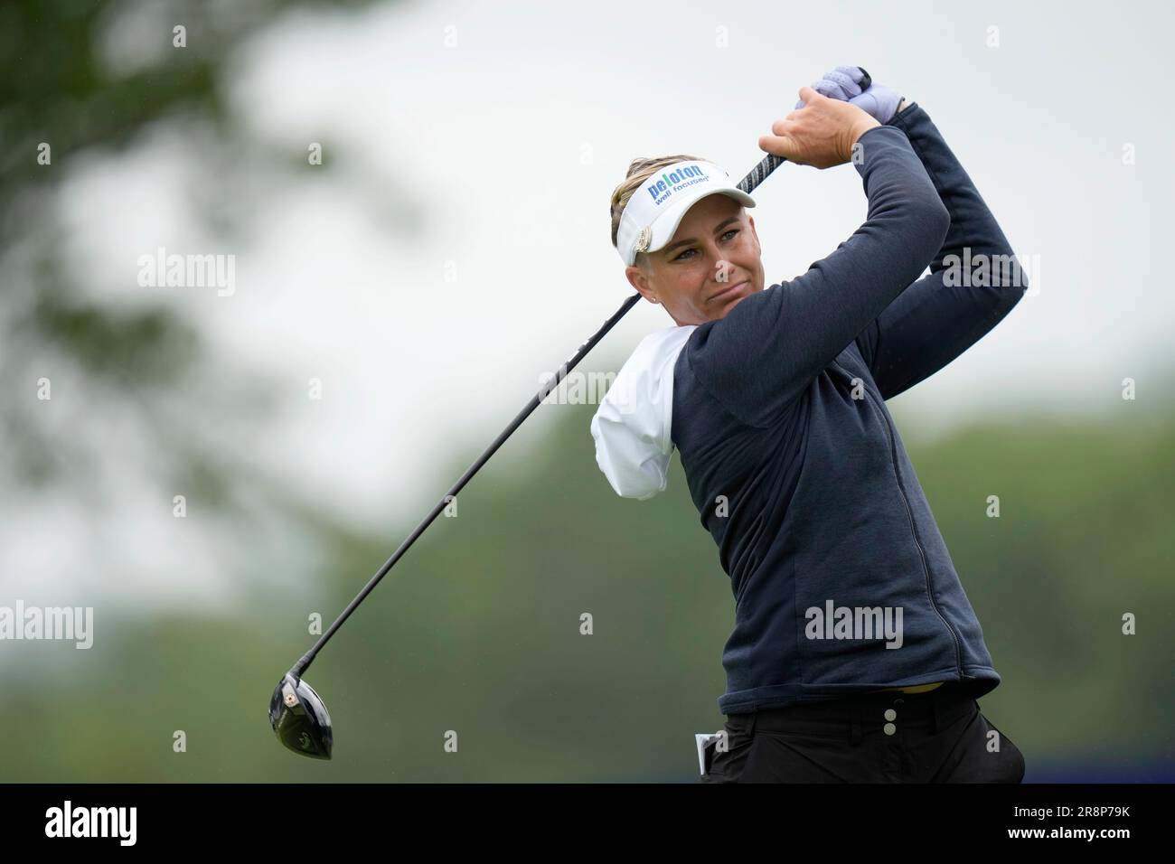 Ryann O'Toole tees off on the 14th hole during the first round of the ...