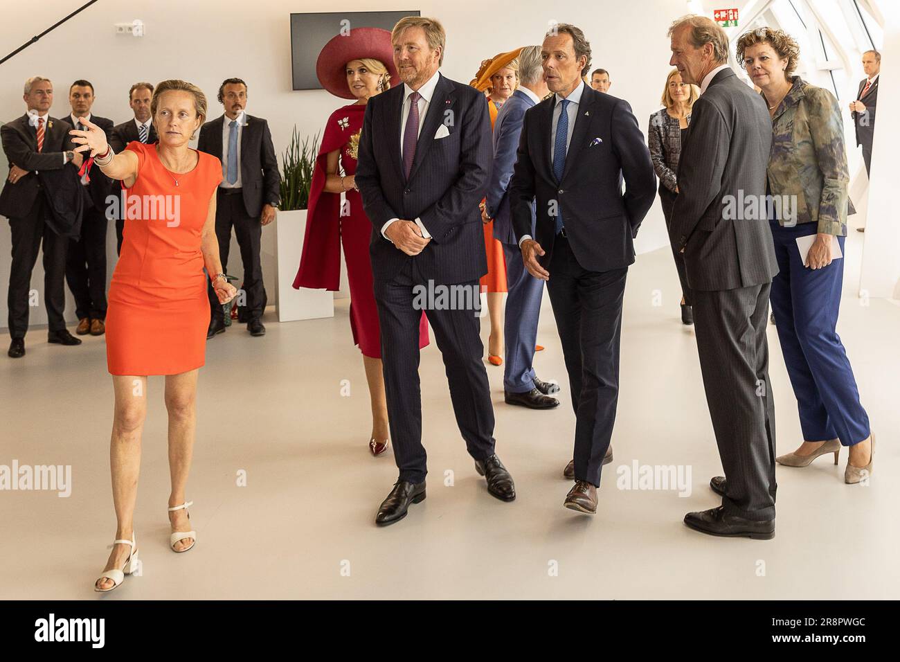 Antwerpen, Belgien. 22. Juni 2023. Antwerpener HafenStadträtin Annick De Ridder, niederländische ...