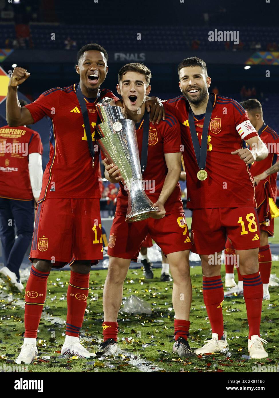 ROTTERDAM - (LR) während des Finalspiels der UEFA Nations League ...