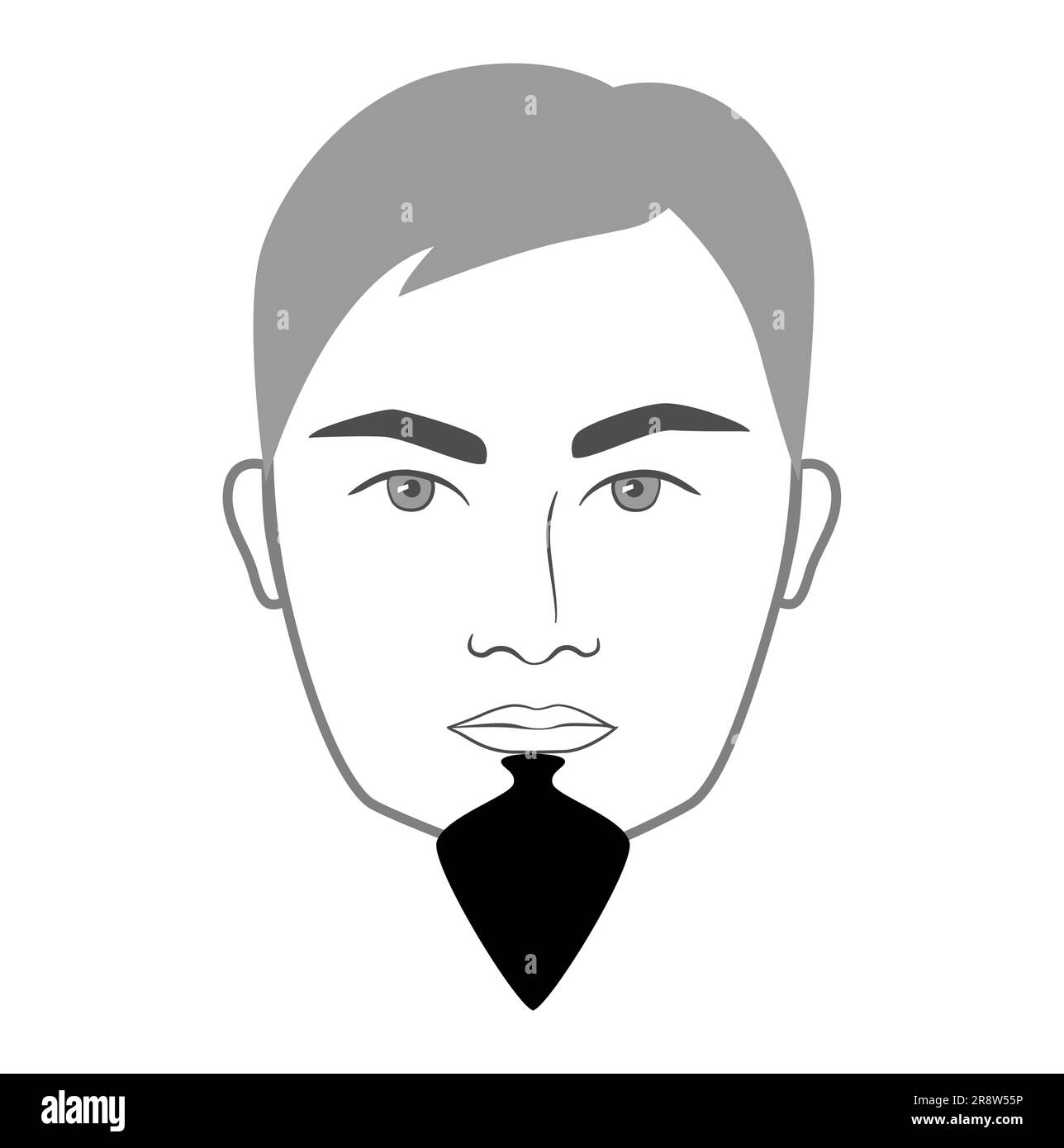 Van Dyke mit Soul Patch Bart Männer im Gesicht Illustration ...