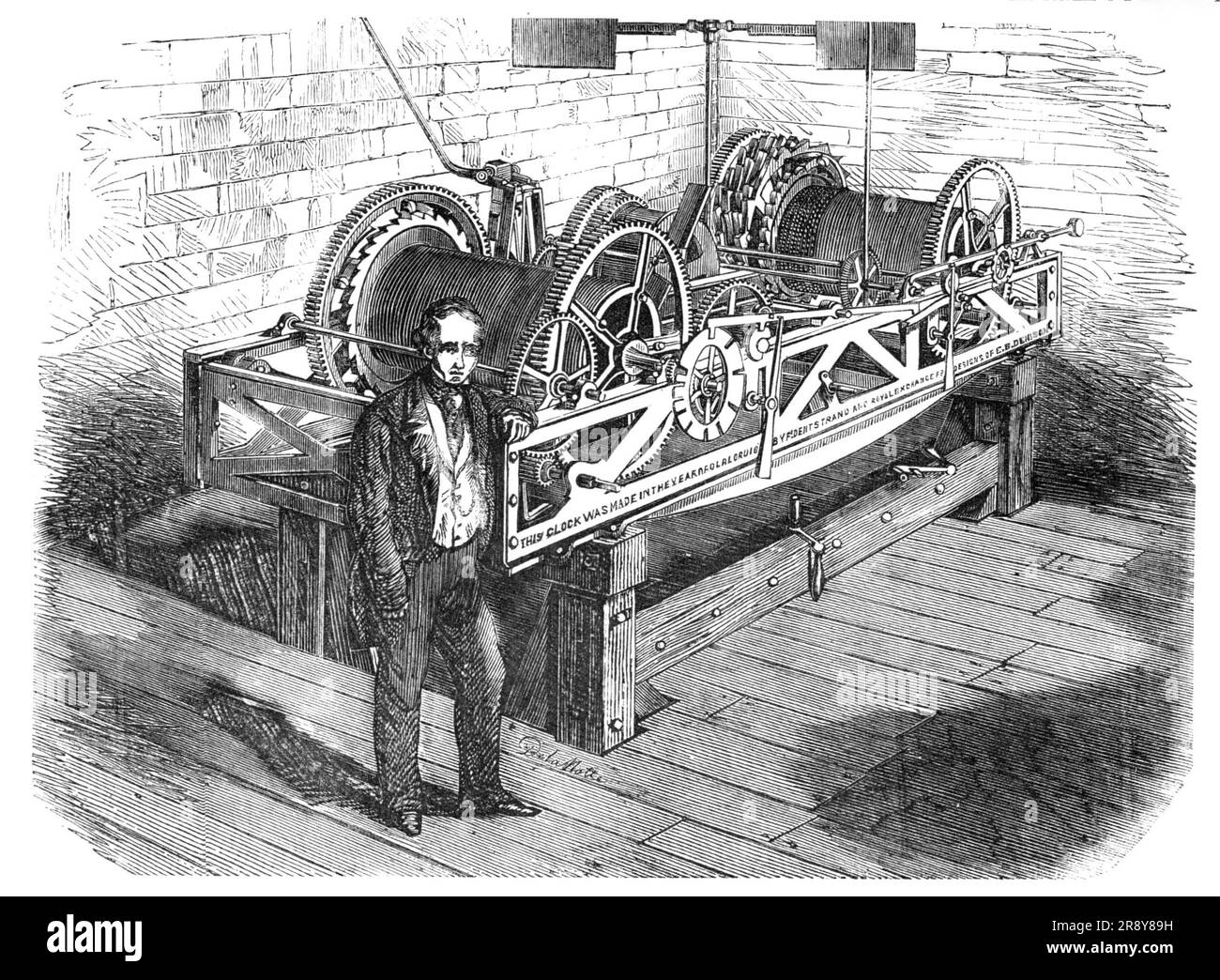 Die neuen Parlamentsgebäude - die große Uhr in Westminster, 1857 ...