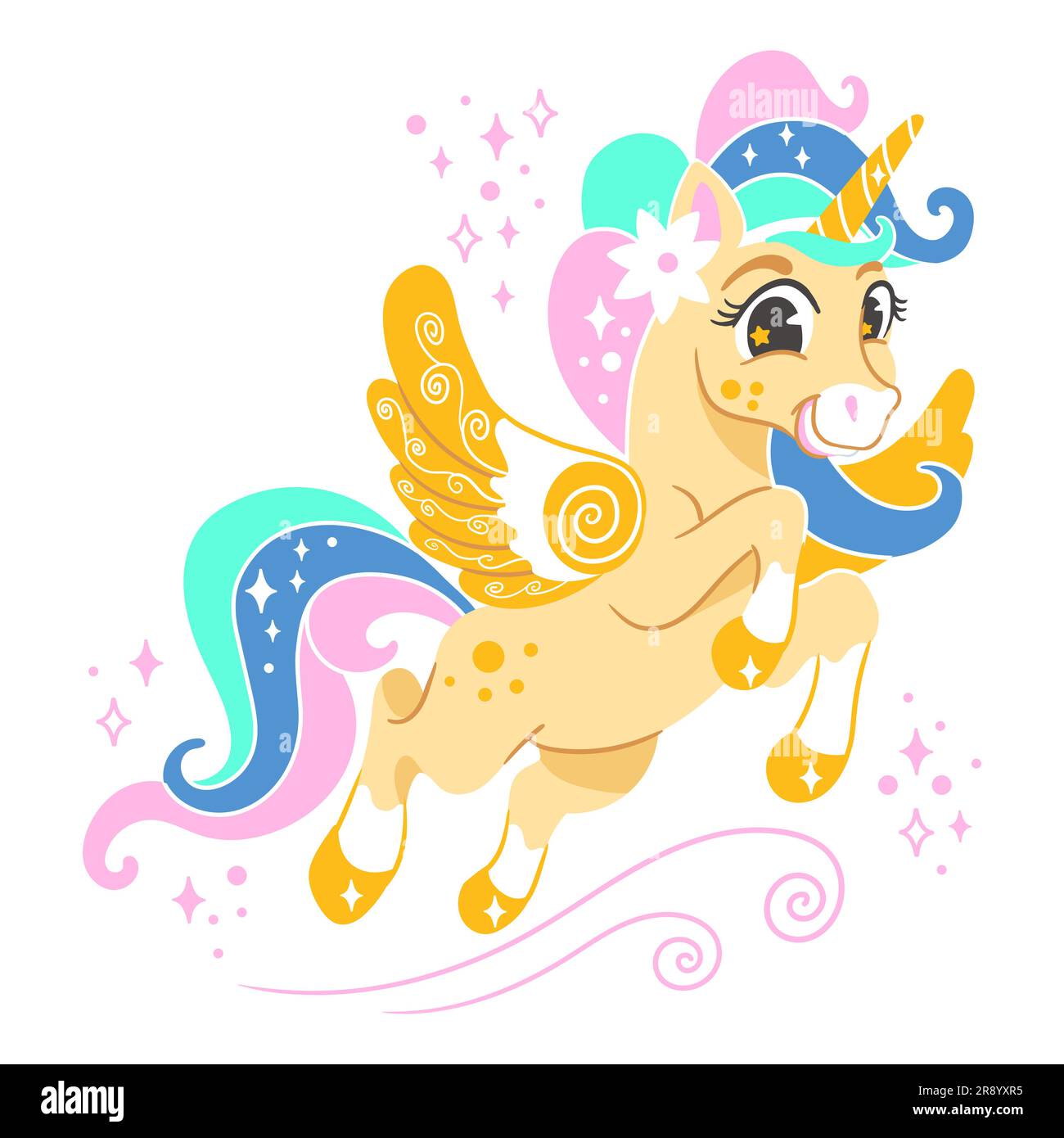 Süße einhorn cartoon -Fotos und -Bildmaterial in hoher Auflösung – Alamy