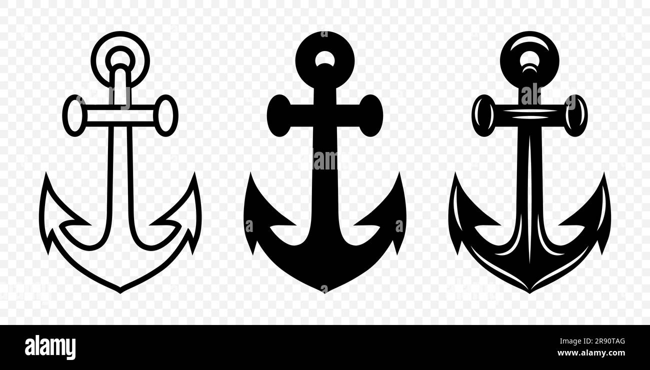 Schwarzes Anker Design