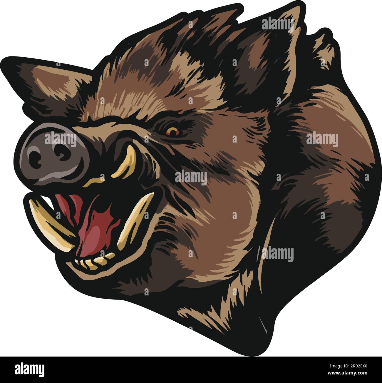 Wildschwein und löwe Stock-Vektorgrafiken kaufen - Alamy