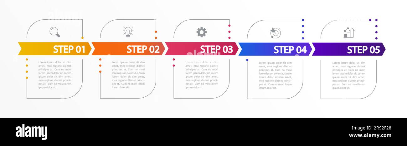 Vorlage für effektives Design von Infografiken zur Marketingstrategie ...