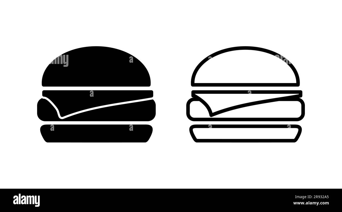 Vektor des Burger-Symbols. hamburger Logo-Symbol. Fast-Food-Symbol ...