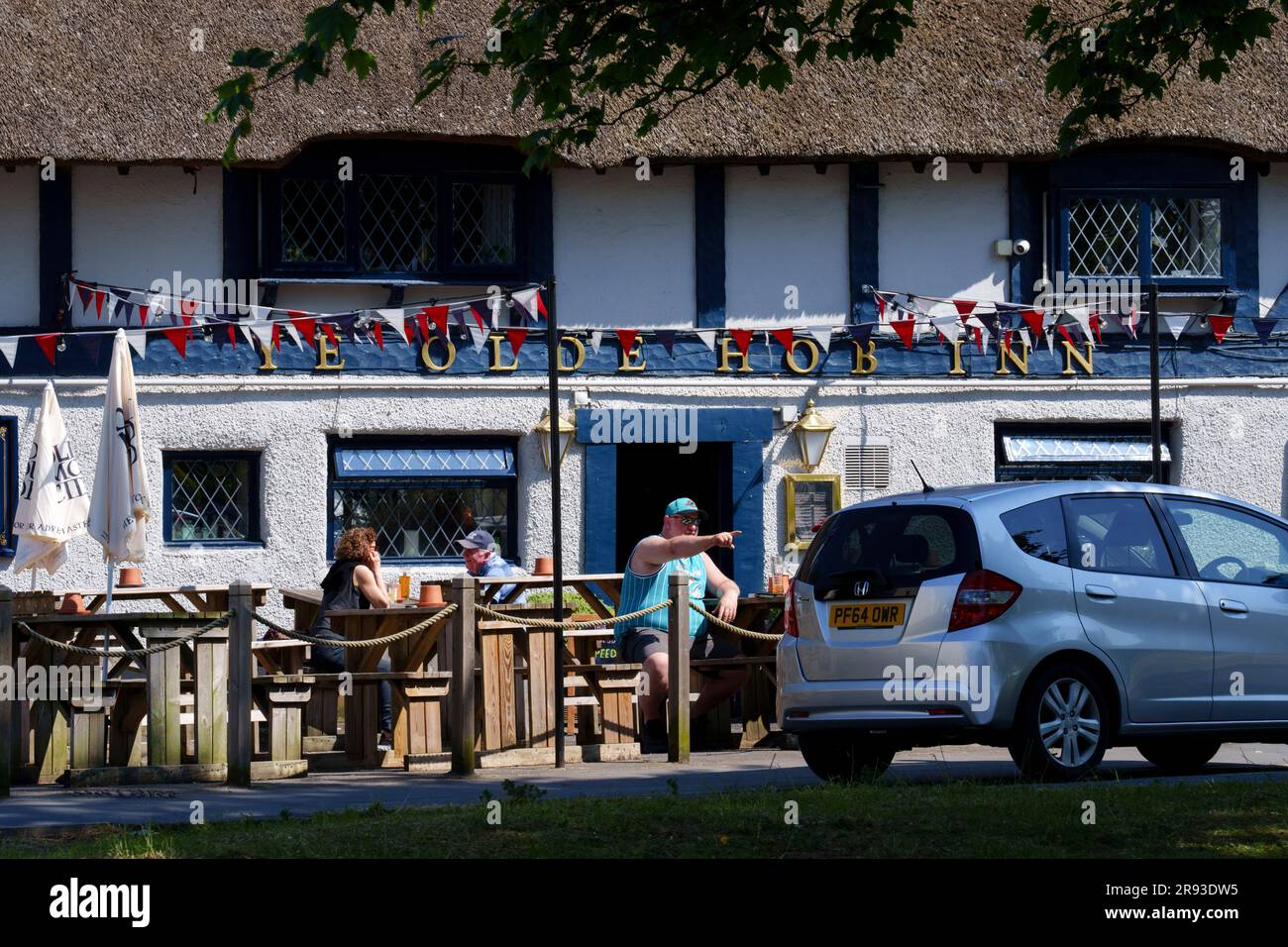 A general view shows the Ye Olde Hob Inn in Bamber Bridge near Preston ...