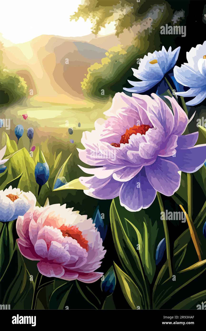 Wildblumenwiese detail Stock-Vektorgrafiken kaufen - Seite 2 - Alamy