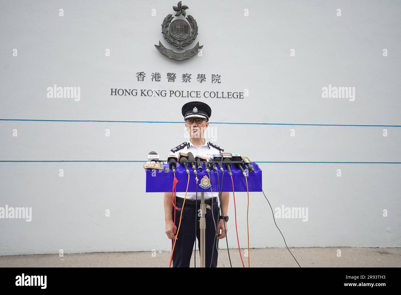 Raymond Siu Chak-yee, Polizeichef der Hong Kong Police Force trifft ...