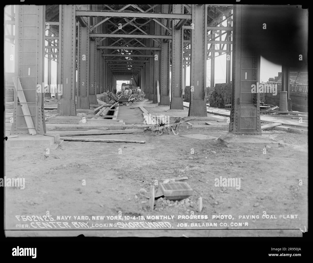 Monthly Progress Photo, Paving Coal Plant Pier, Center Bay, Looking ...