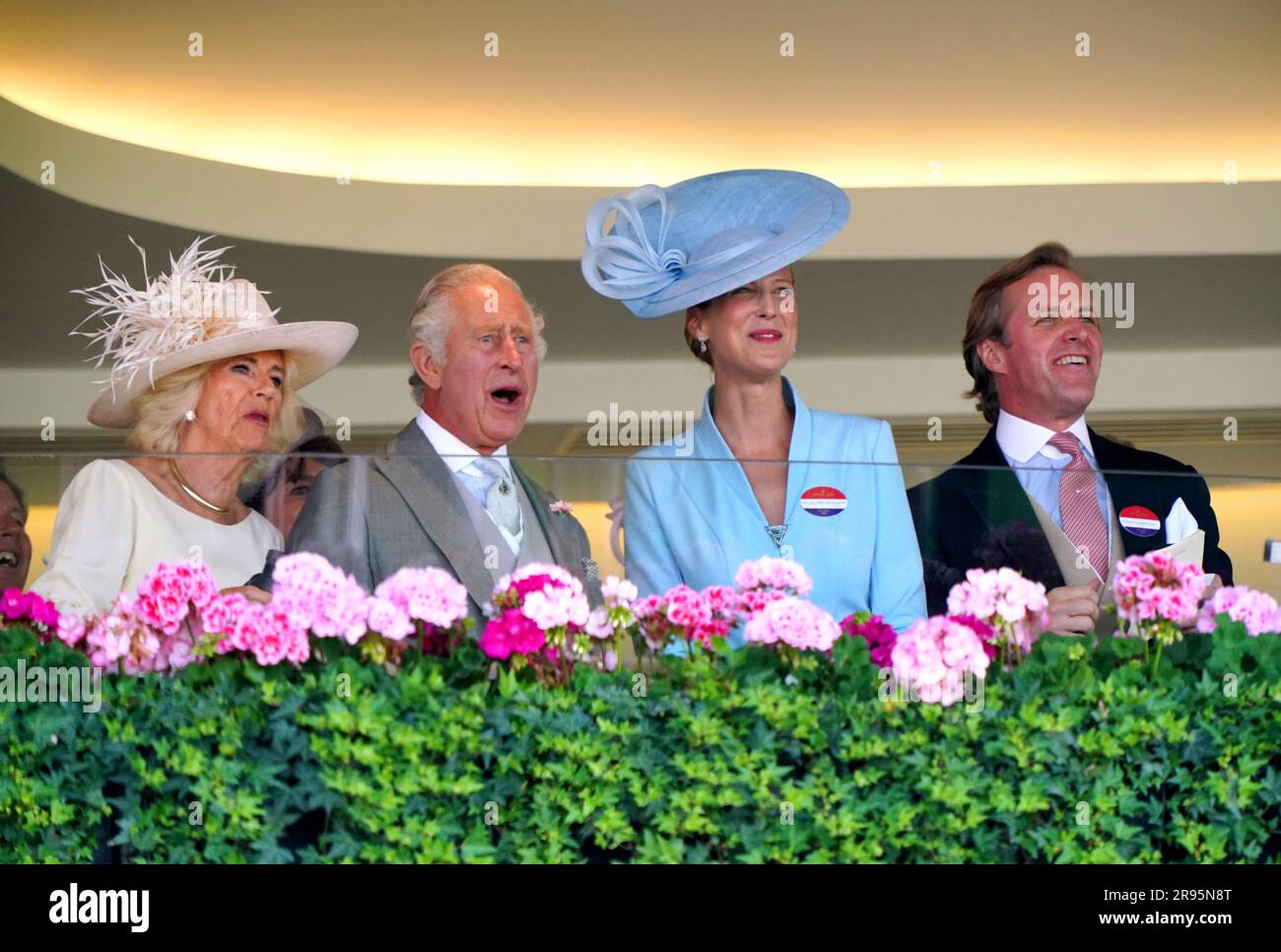 King Charles III., Queen Camilla, Lady Gabriella Kingston und Thomas ...