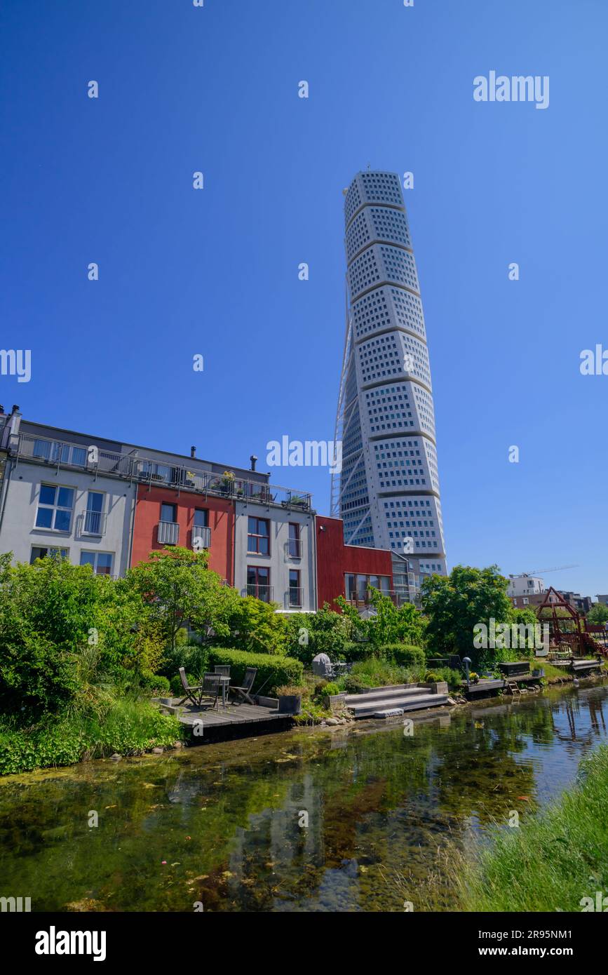 Malmö, Stadtentwicklungsgebiet Västra Hamnen, Turn Tower von Santiago ...