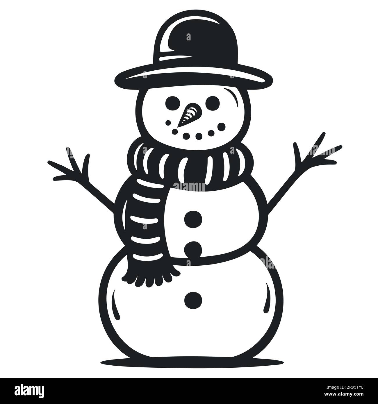 Lustige schneemann clipart Schwarzweiß-Stockfotos und -bilder - Alamy