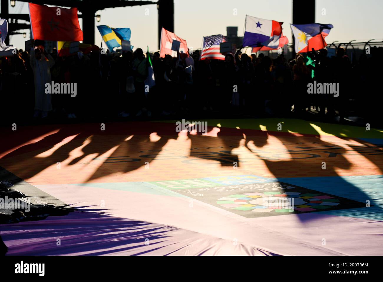 Fußballfans nehmen am 25. Juni 2023 an der FIFA Women's World Cup 2023 ...