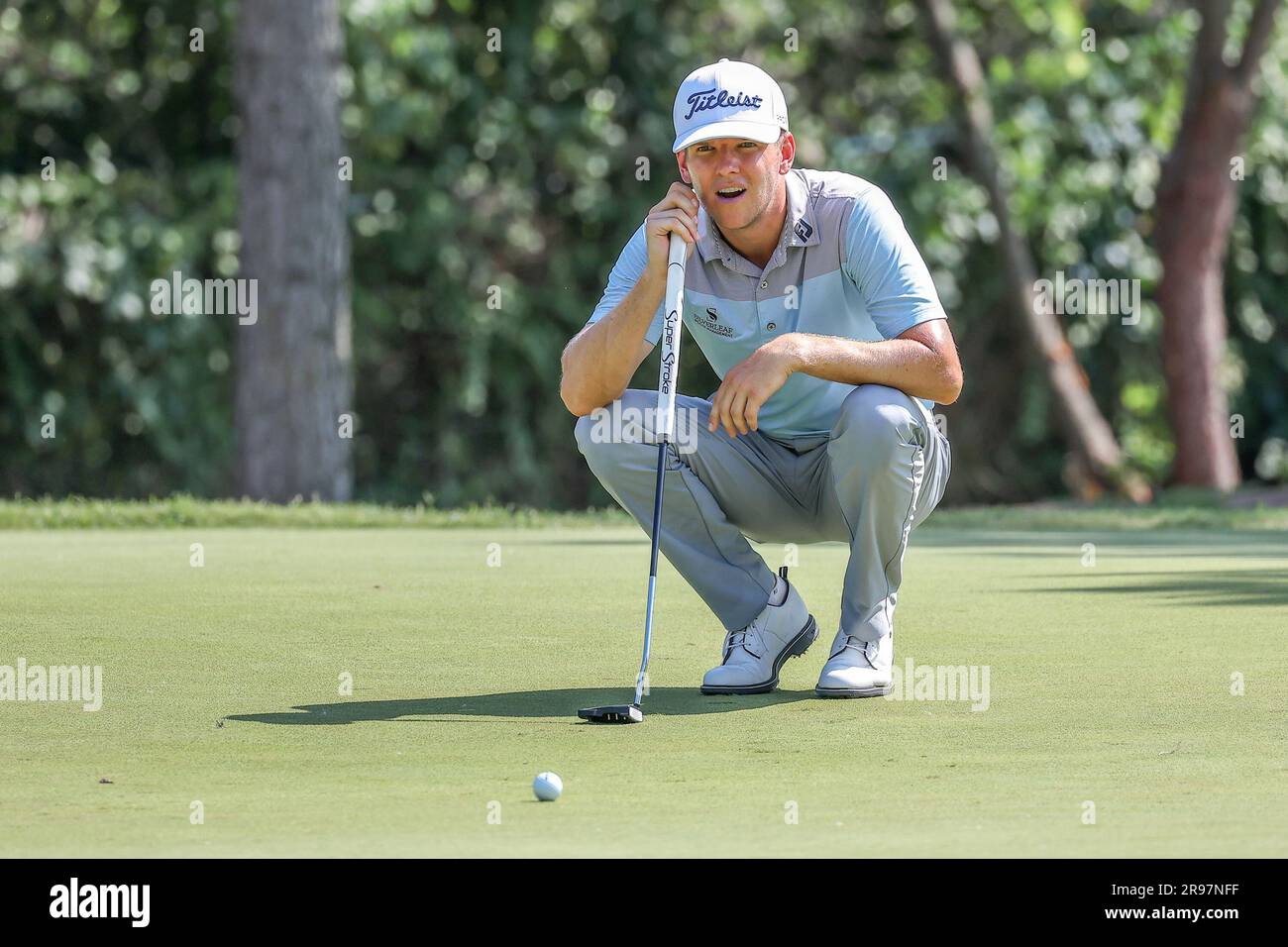 24. Juni 2023: Cody Blick nimmt seinen Putt in der dritten Runde des ...