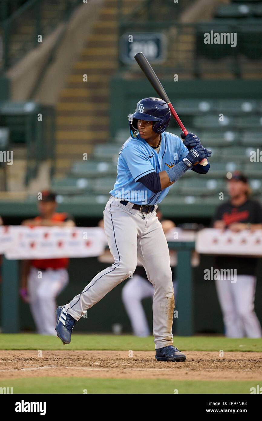 FCL Rays Enzo Paulino (67) at bat during an MiLB Florida Complex League ...