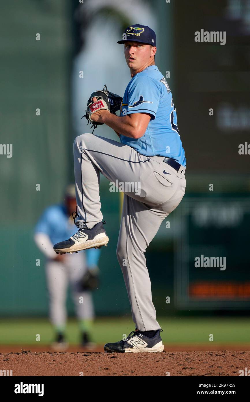 FCL Rays pitcher Logan Workman (23) during an MiLB Florida Complex ...